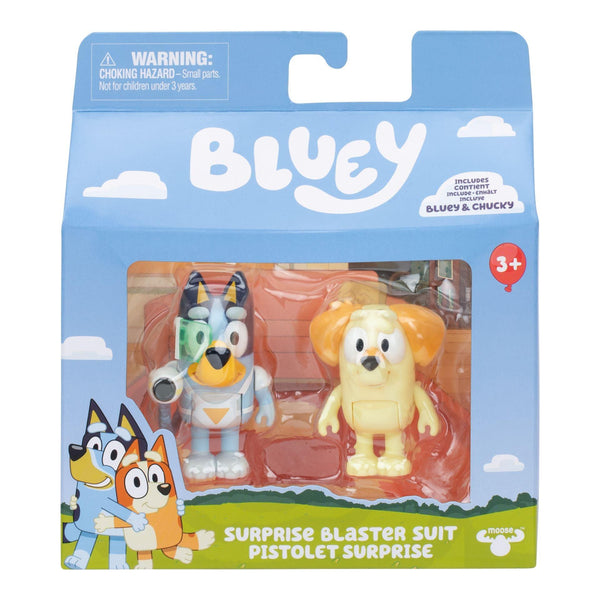 Bluey 2-Pack Figures – Surprise Blaster Suit & Fairytale Sets ...